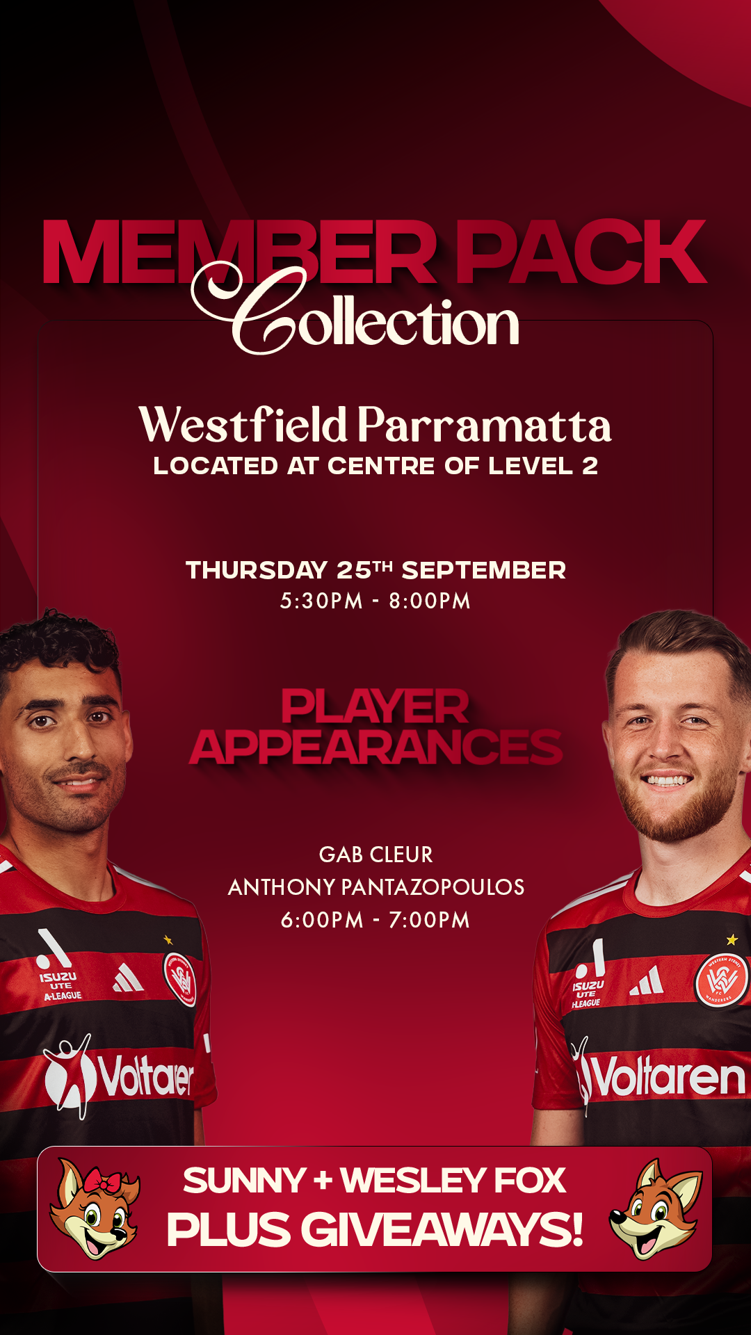 Tonight: Wanderers first Member Pack Collection at Westfield Parramatta ...